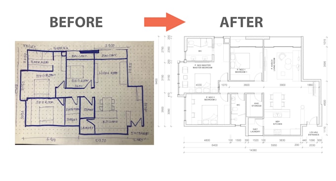 Draw your architectural plans, elevations in cad, revit by Tuan_arch ...