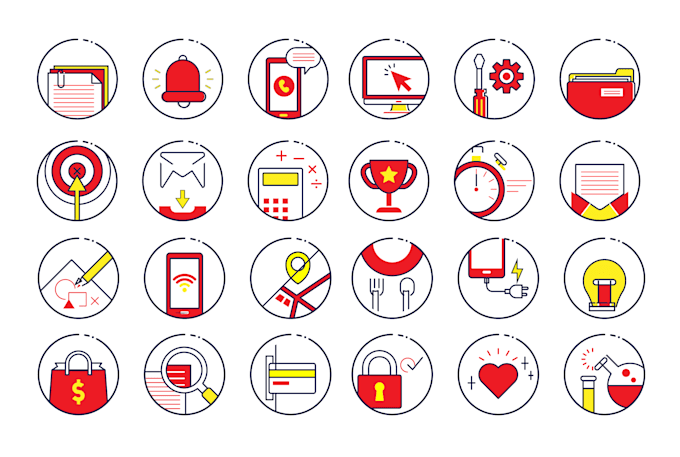 Create line art icon design by Uniqudesign | Fiverr