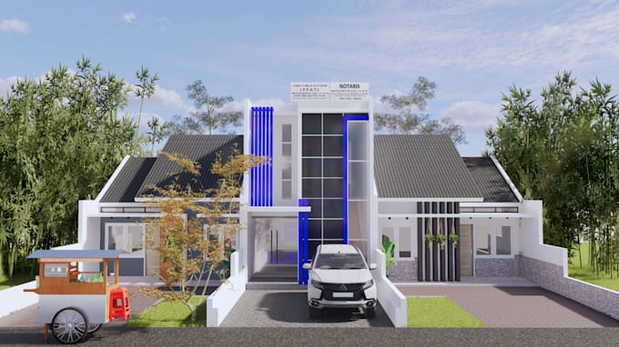 Create 2d to 3d by autocad and sketchup by Distrian | Fiverr