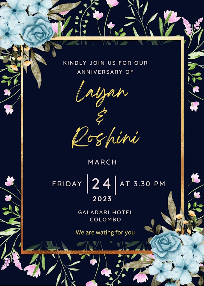 Do special function invitation card by Roshi75 | Fiverr