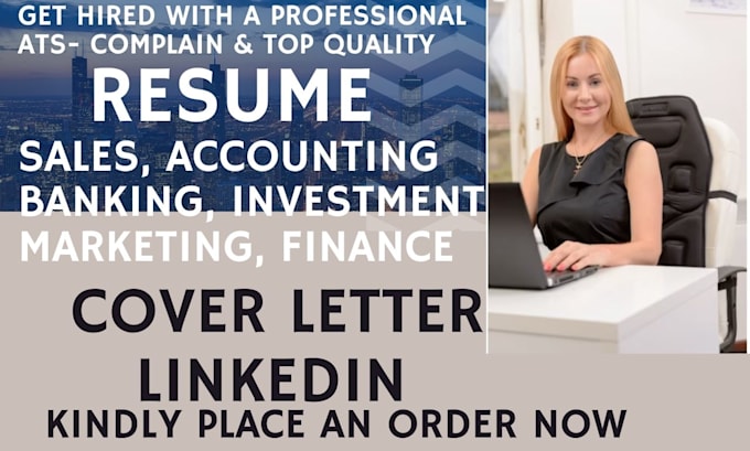 Write ats sales, banking, accounting, finance, marketing, and realtor ...