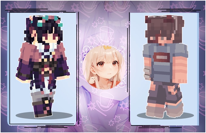 Create best custom minecraft skins with your wishes by Coosyarts | Fiverr