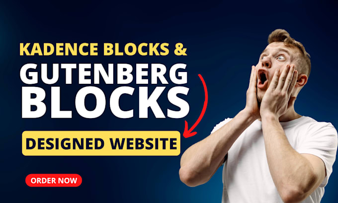 Create wordpress website with gutenberg blocks, kadence blocks editor