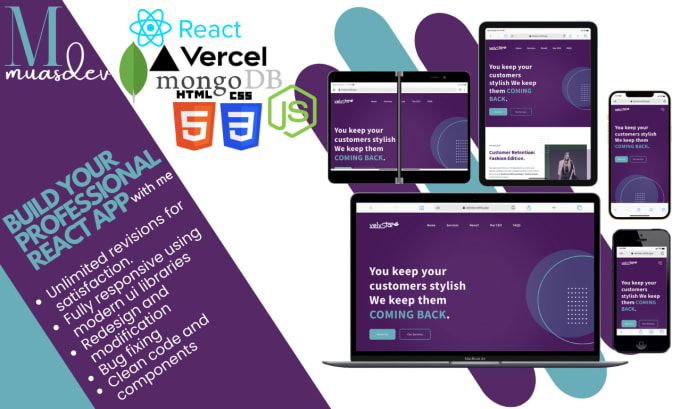 Develop Web App Using React Js Node Js Mongo Db And Express Js By Muasdev Fiverr