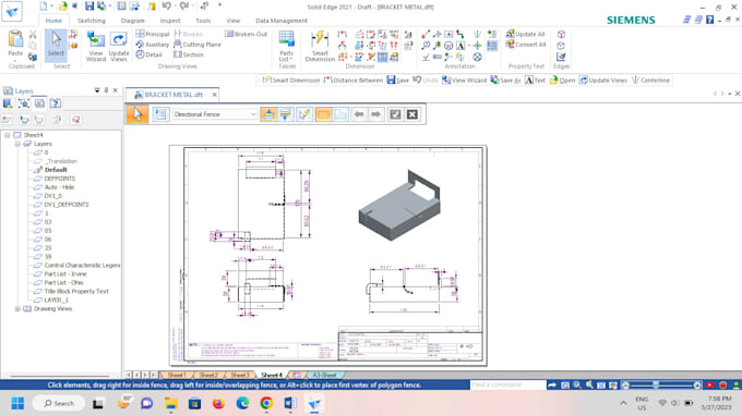 Do 2d 3d designs in auto cad solid edge software by Shubhankar1996 | Fiverr