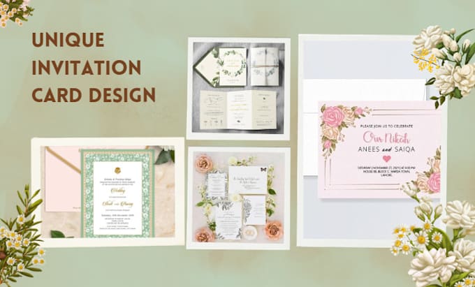 Design amazing invitation card by Esha_carddesign | Fiverr