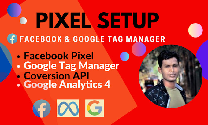 Setup facebook pixel, google tag manager, conversion api by Riead136 | Fiverr