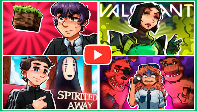 Draw a cartoon thumbnail for you by Ecchoo | Fiverr