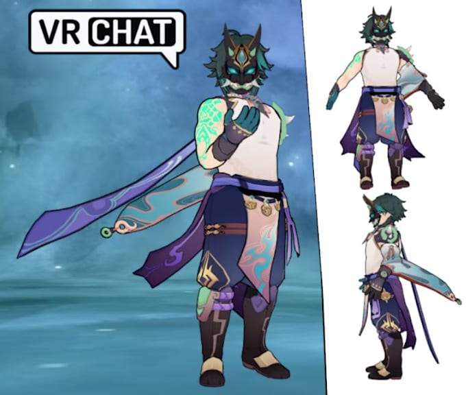 Do custom vrchat avatar vr character vrc avatar 3d vrchat model vtuber ...