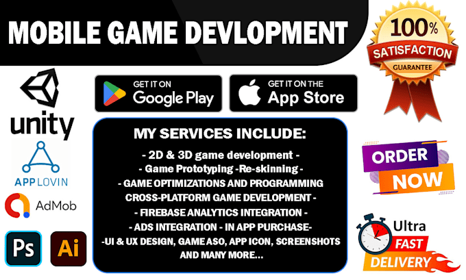 Develop or program 2d 3d unity games for android ios web and pc by Ufd ...