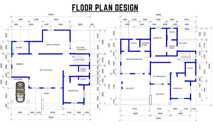 Draw architectural floor plan and house plan design by Architect_shevy | Fiverr