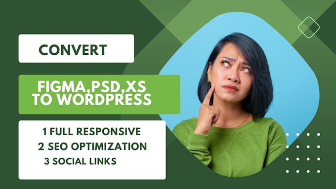 Convert figma, psd, xd to wordpress using elementor by Sheerazali397 | Fiverr