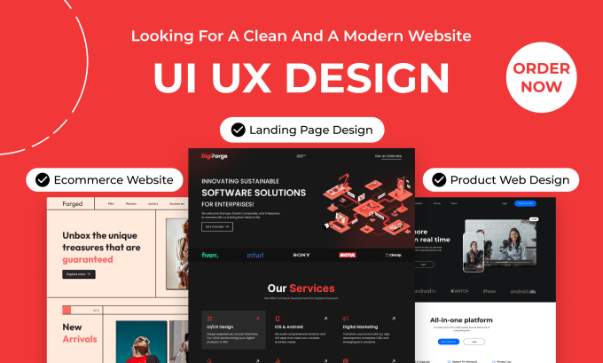 Create a landing page design and website ui design in figma by Sohaibsaleem074 | Fiverr