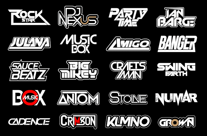 Do music band dj typography logo by Hareemfatima09 | Fiverr