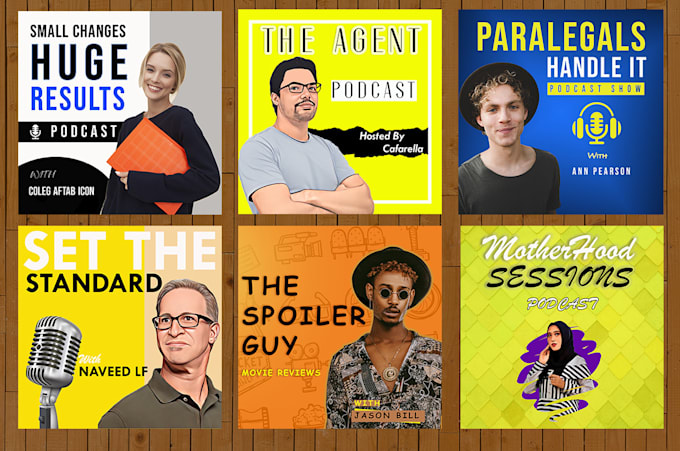 Draw a portrait based podcast cover art by Iqra491 | Fiverr