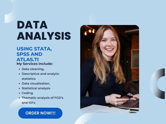 Do data analysis and visualization on spss, stata, atlasti by Jenlolapeace | Fiverr
