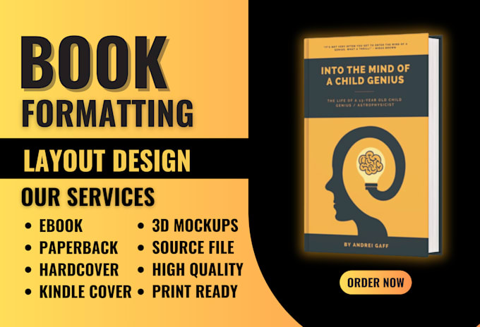 Book formatting and layout design and paperback formatting and cover ...