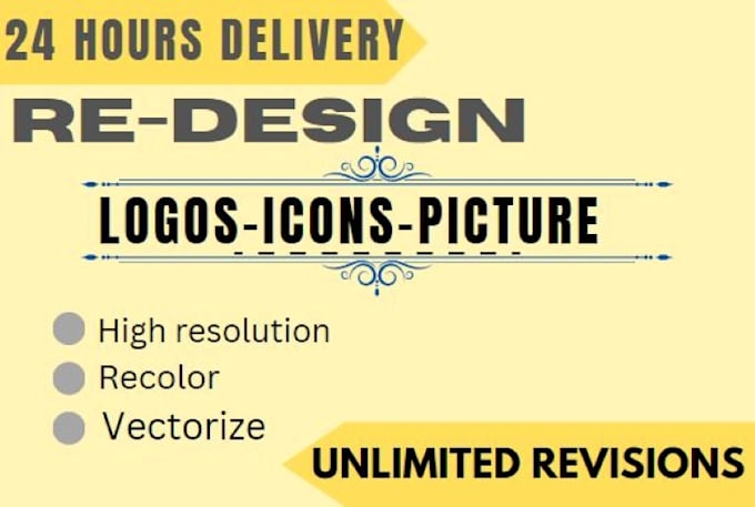 Redsign, recolor, and edit or modify your logo by M_moosakalim | Fiverr