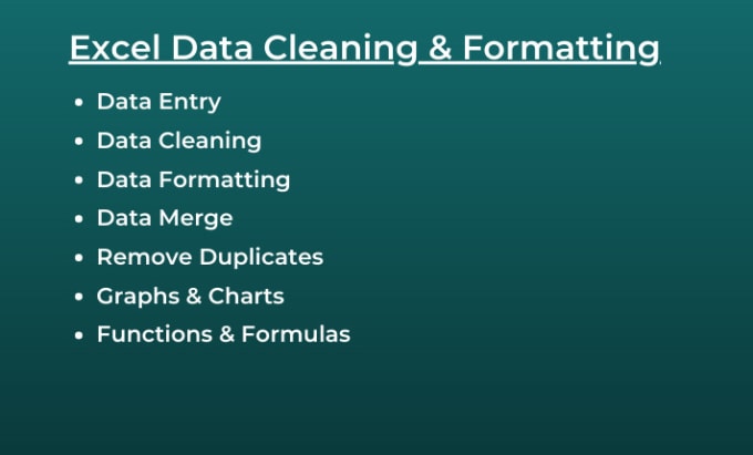 Merge, format, remove duplicate and clean excel or csv data by ... Merge, format, remove duplicate and clean excel or csv data by ...