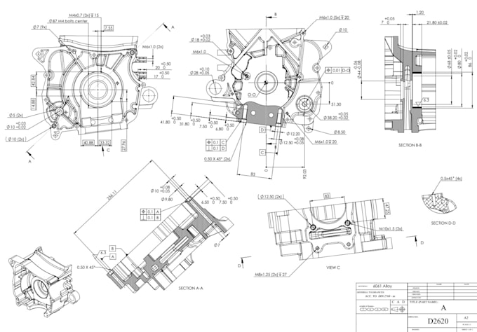 Do technical engineering 2d drawing by solidworks, autocad by ...