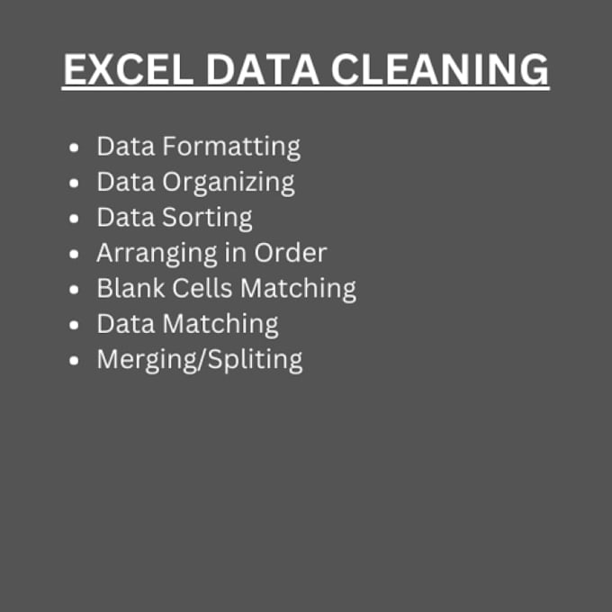 Do excel data cleaning and formatting by Shahzob_shah | Fiverr