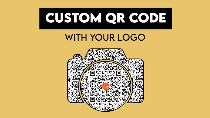 Create custom qr code with logo in a camera shape via my qr code generator by Zeynepcavadov | Fiverr