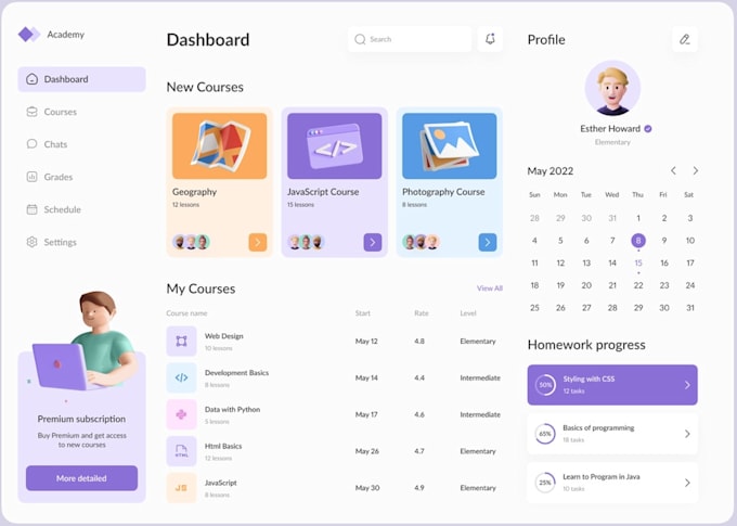Create elearning, content, or school management system by ...