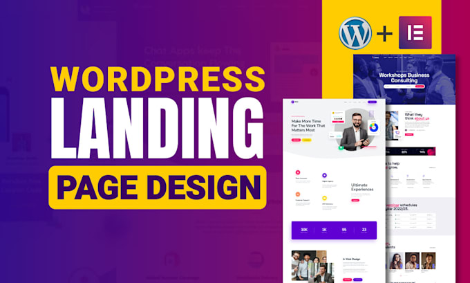Build wordpress landing page design, squeeze page, sales page, or sales funnel by Pixelpro_web ...