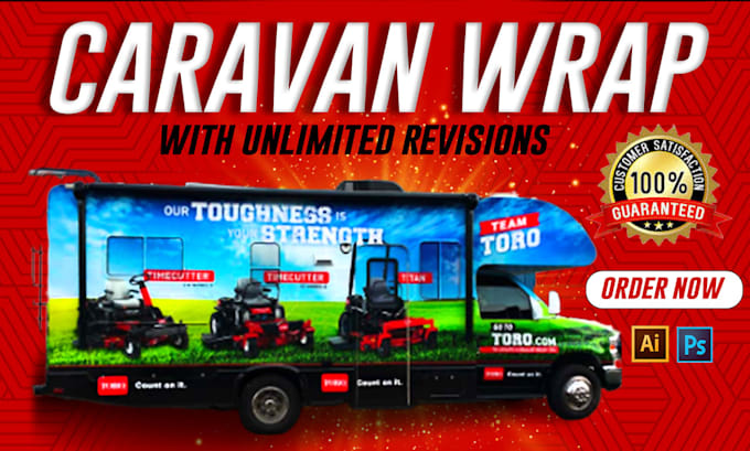 Design professional caravan wrap ,vehicle wrap ,bus wrap, van wrap,rv ...
