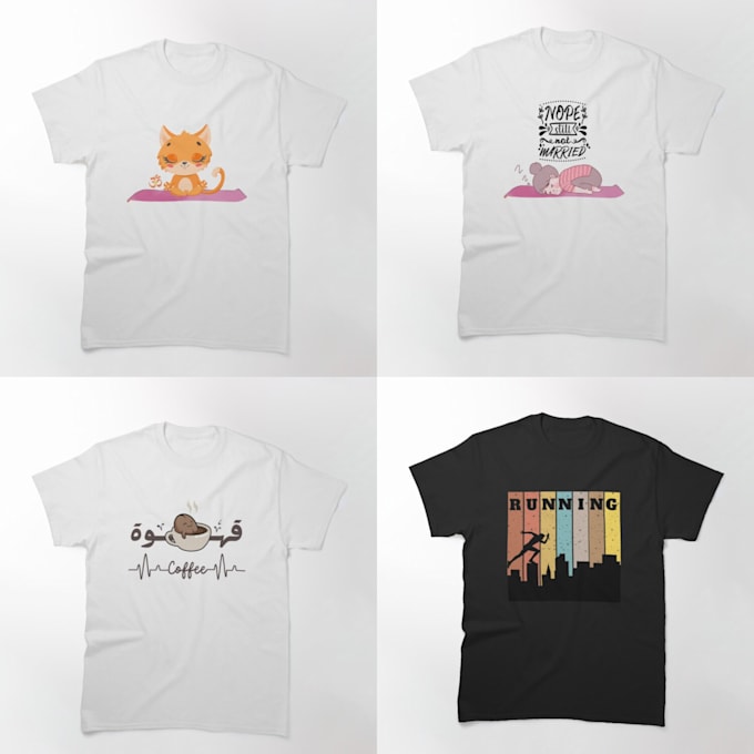 Create 50 trendy custom graphics t shirt merch design by Moroosayed ...