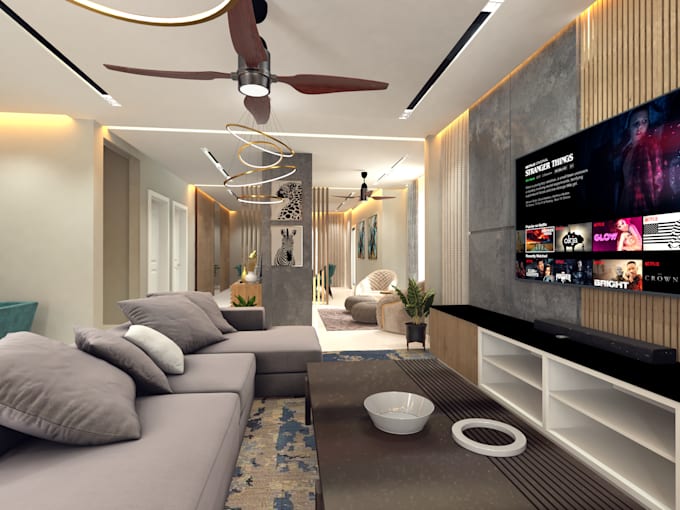 Do 3d realistic interior rendering and design for you by Urekastudio | Fiverr