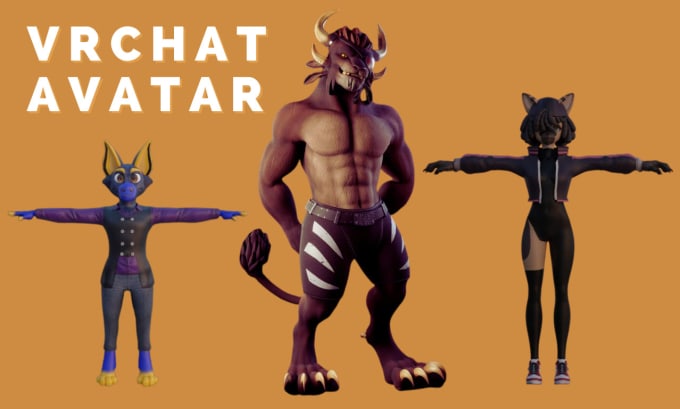 Do Custom Vrchat Avatar Vtuber Furry Chibi Vrc Avatar 3d Model Nsfw Anime By Eviediev Fiverr