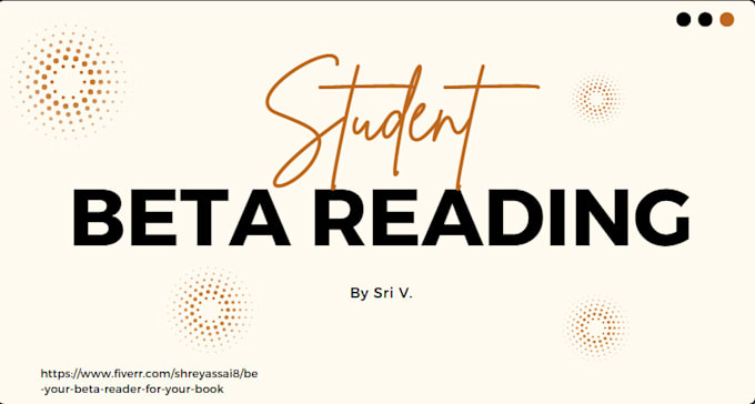 Be your student beta reader for your book by Shreyassai8 | Fiverr