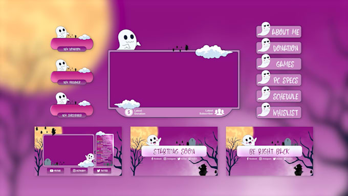 Animate youtube and twitch custom overlays by Cezhatake | Fiverr
