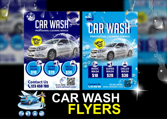 Design Car Wash Flyers By Zahraali1992 Fiverr