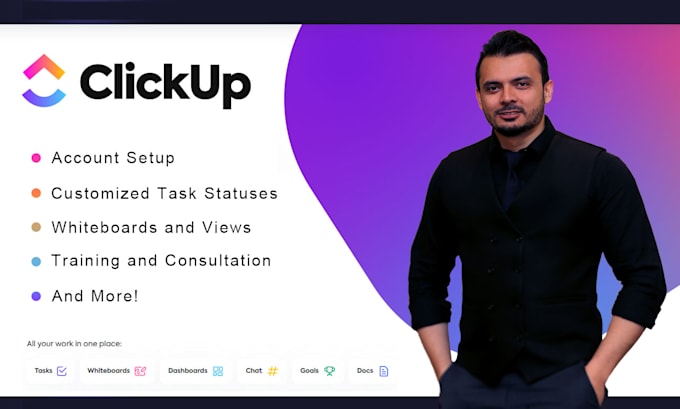 Help you setup clickup, manage task views, automation, forms and customization by Doodleprince ...