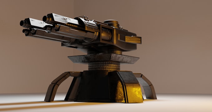 3d machine gun game asset by Ceylankayaci | Fiverr