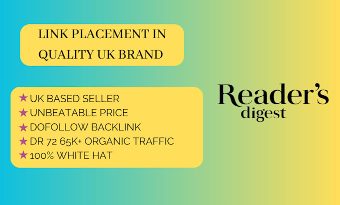 Get you a dofollow link from readers digest uk by Rhyshughes1974 | Fiverr