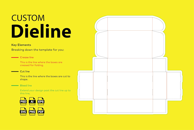 Create custom box dieline, die cut and cut line by Sherjandesign | Fiverr