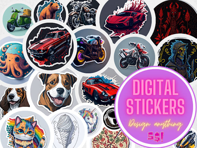 Create stunning digital stickers, anything you need by A_stronaut | Fiverr