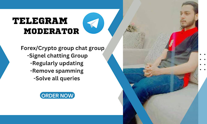 Work as active telegram crypto ,forex moderator by Affan_ex | Fiverr