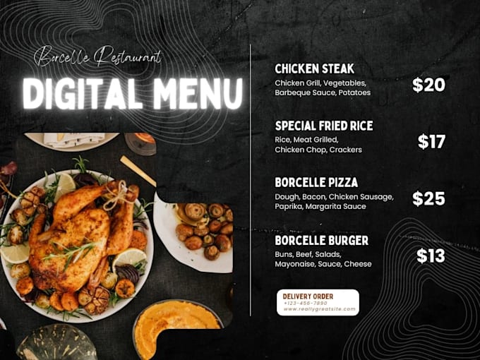 Design digital menu, tv menu, digital restaurant menu design by ...