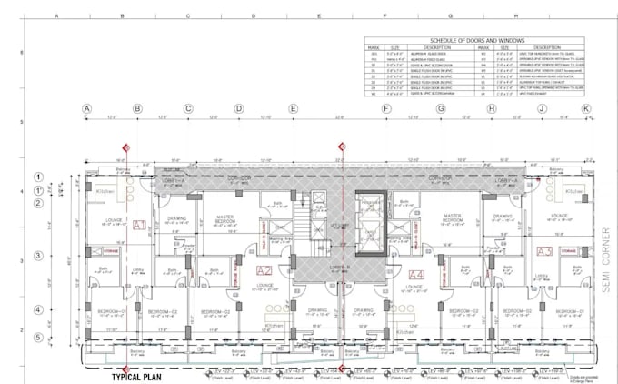 Draw an architectural plan, sections, elevations, house plan, by Naseerbrohi44 | Fiverr