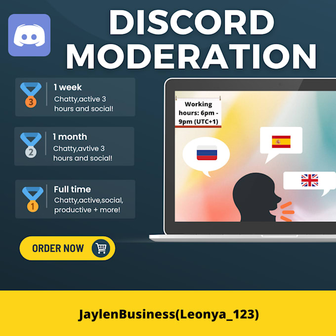 Be a spectacular moderator in your discord server by Leonya_123 | Fiverr