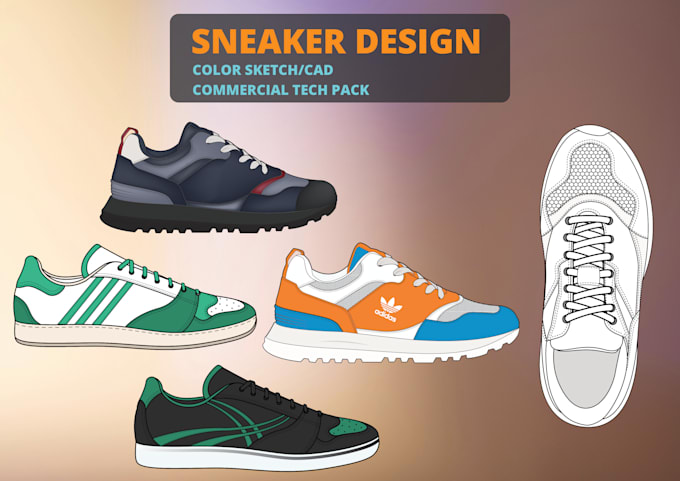 Design shoes, sneakers, footwear with tech pack by Studiomass | Fiverr