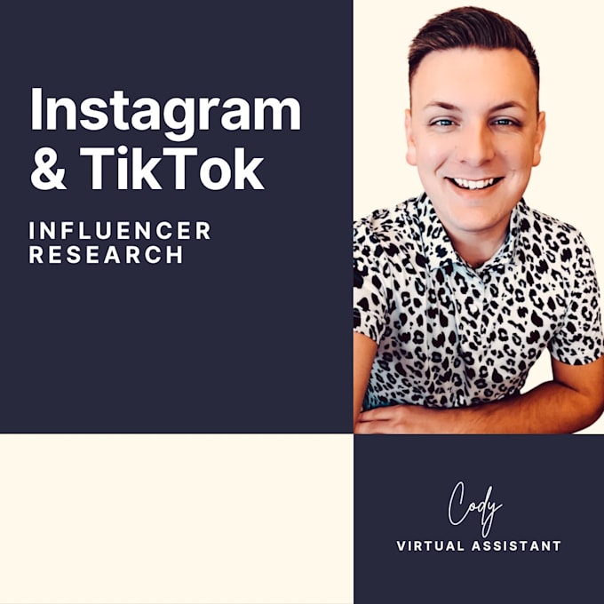 Find Your Instagram And Tik Tok Influencers By Codybrentlee Fiverr