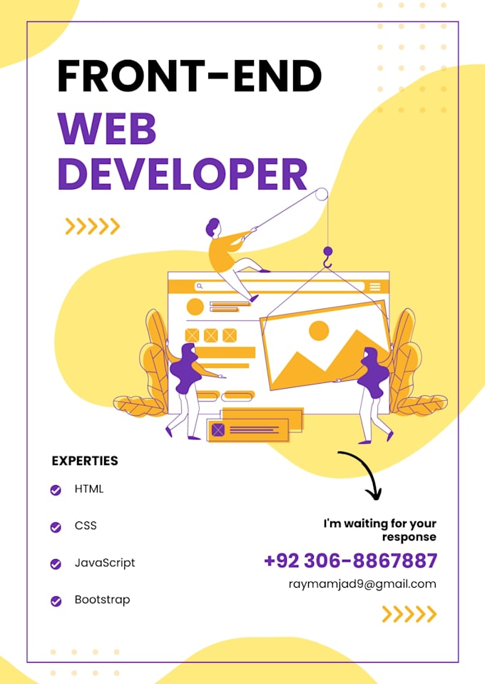 Do front end web development in html, css and javascript by Rayamjad ...
