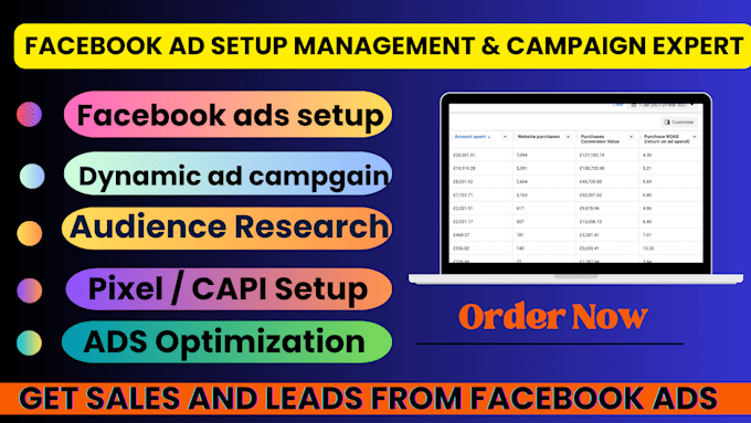 Create facebook ad setup, ads management, advertising and campaign by ...