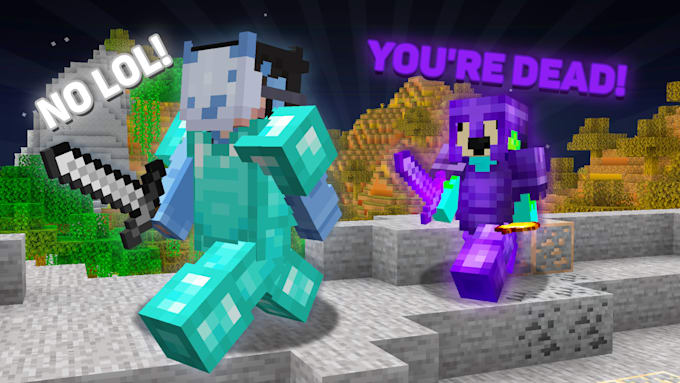 Make a minecraft thumbnail by Tripaloski | Fiverr