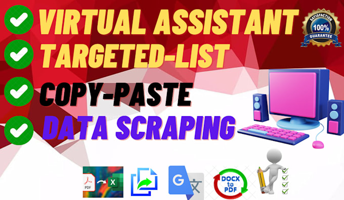 Do virtual assistant, copy paste,data scraping,data entry by Adnanrahman309 | Fiverr